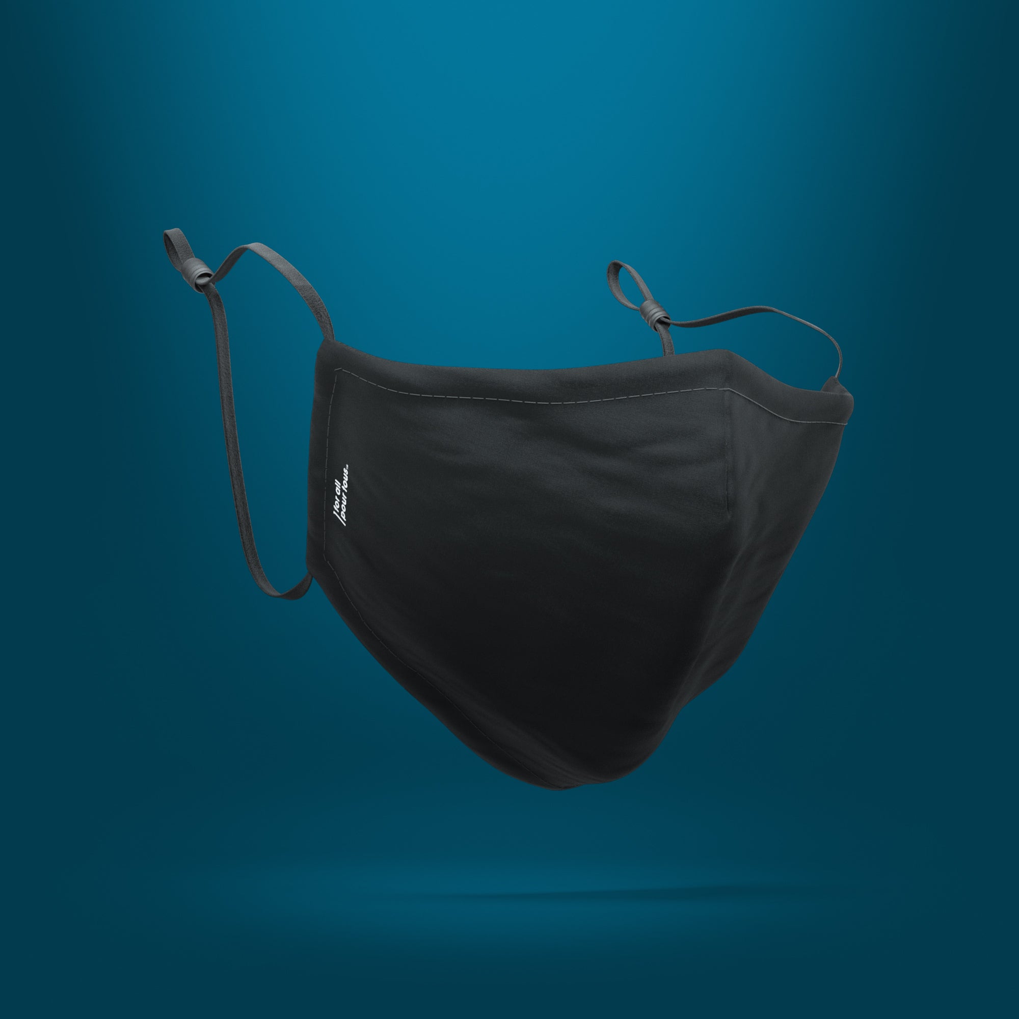 Premium Face Mask Reusable 100% Cotton - Black | 1ForAll – 1 FOR ALL